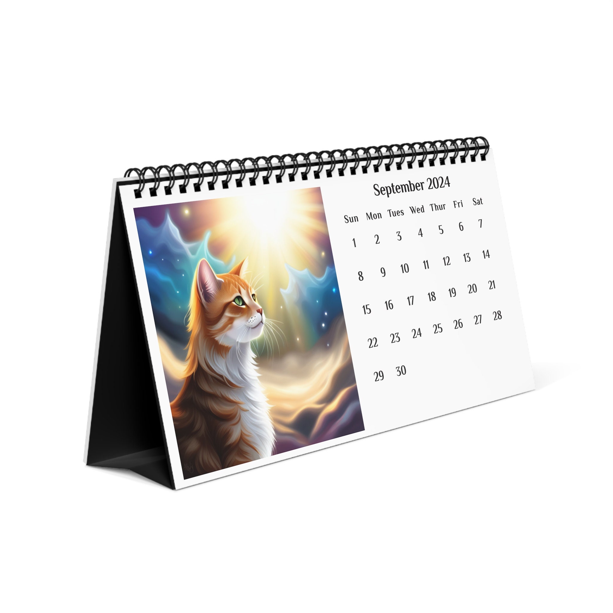 2024 Cat Printable Calendar 2024 Printable Cat Calendar Printable Cat