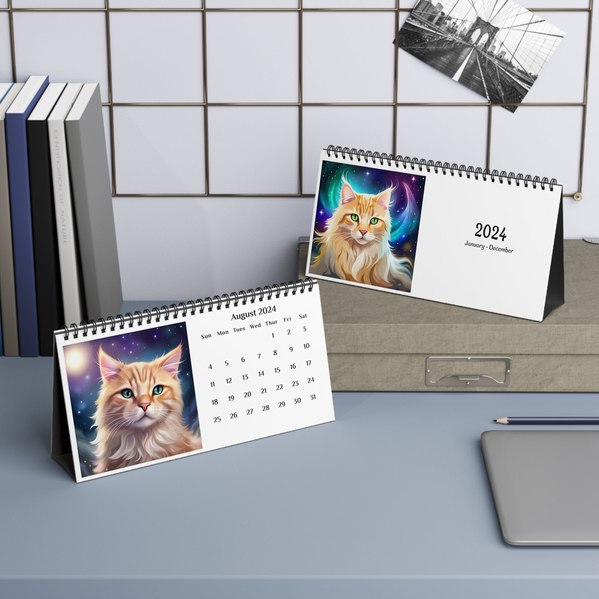 Kitchen Calendar, Flip Calendar 2024 Fantasy Art Calendar, Upright Desk ...