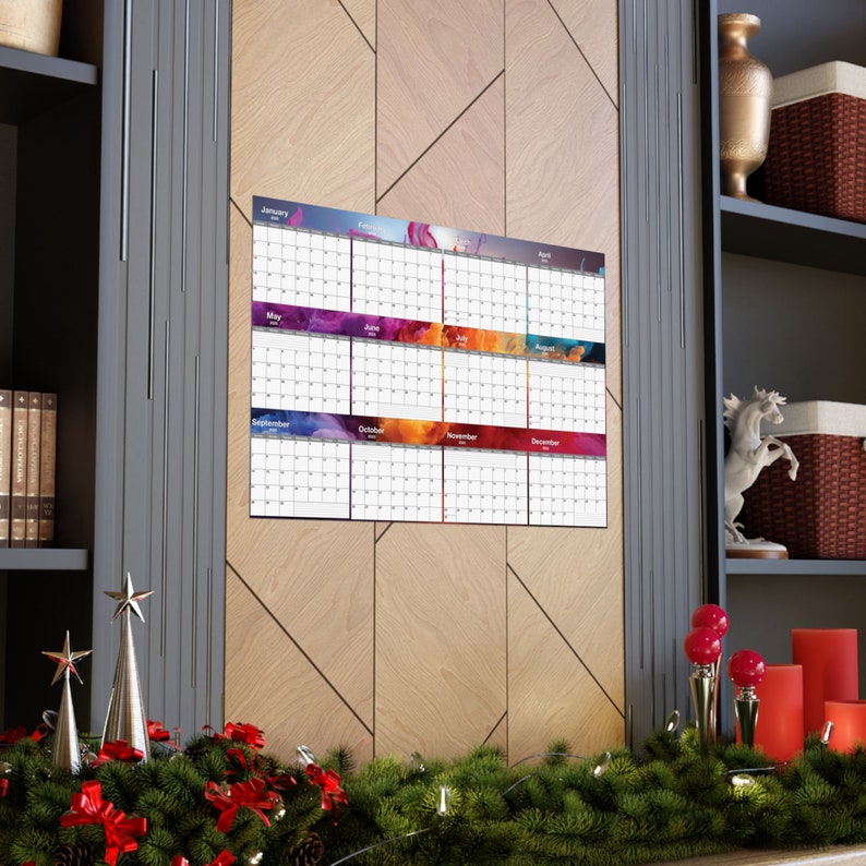 Yearly Wall Planner - Yearly Wall Planner - Giant Wall Calendar - 12 ...