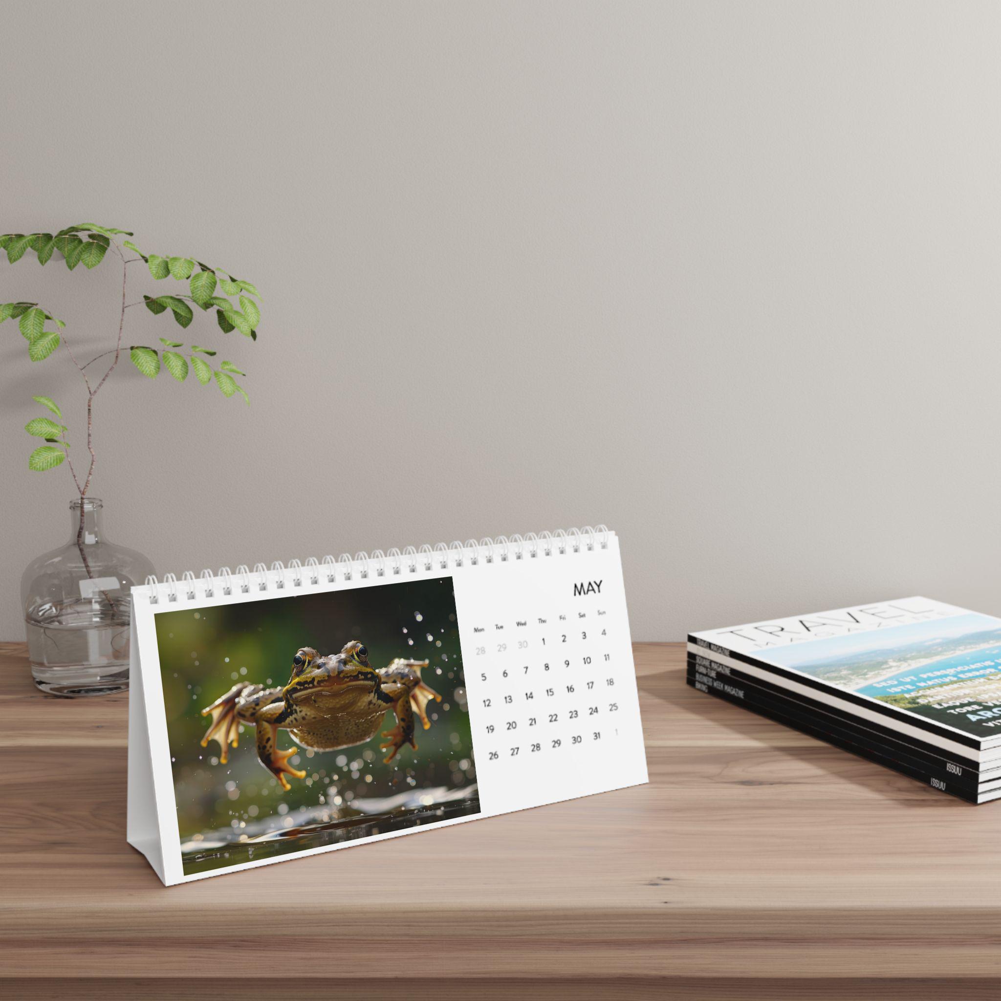 Frog Desk Calendar 2025 - Flip Kitchen Animal Nature Yearly Calendar - Etsy