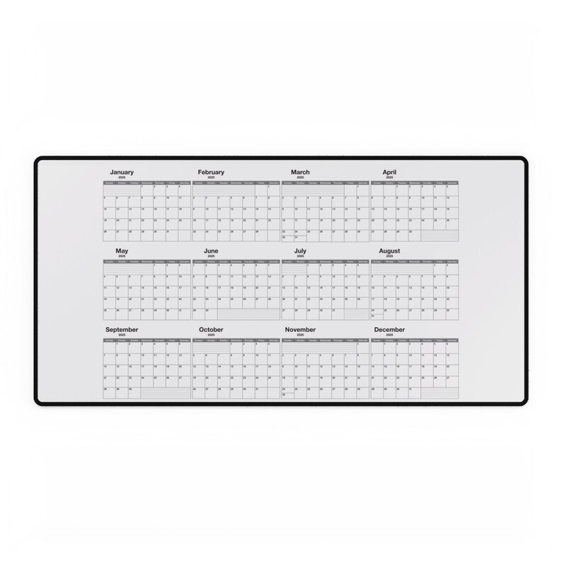2025 Year-at-a-glance Calendar Desk Mats - Etsy