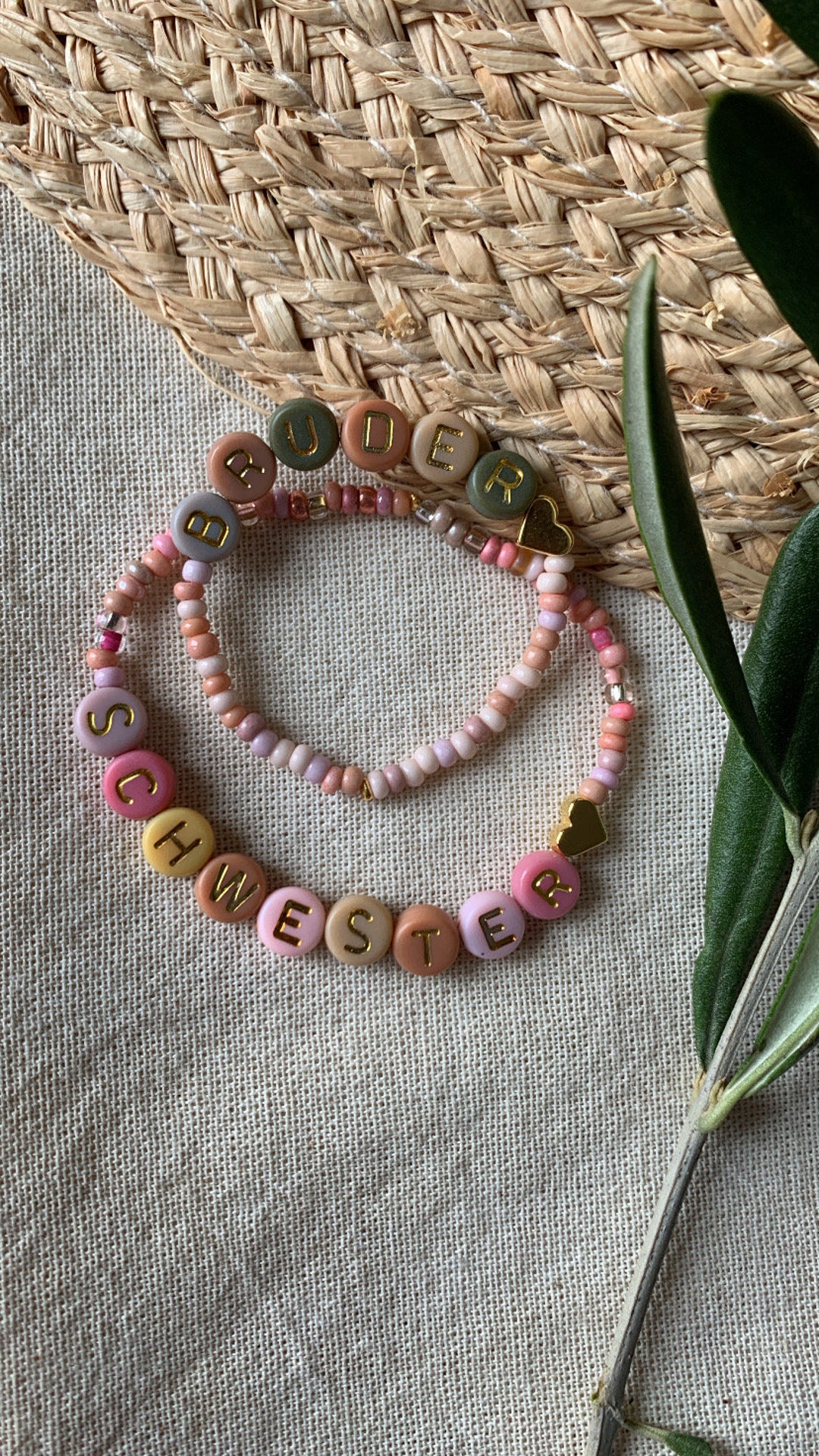 Sibling Bracelets Brother Heart & Sister Heart - Etsy