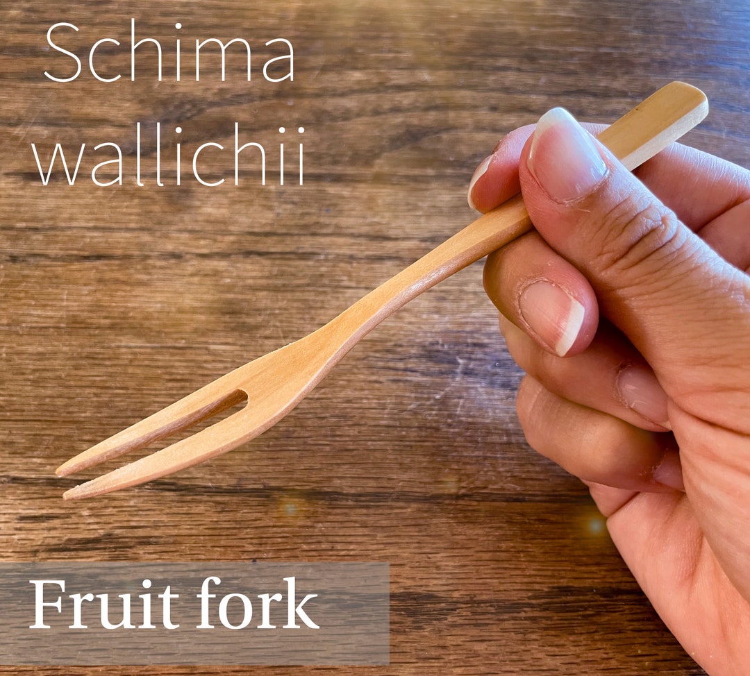 Handcrafted Schima Wallichii Wood Fruit Fork – Arbre by Miki - Etsy