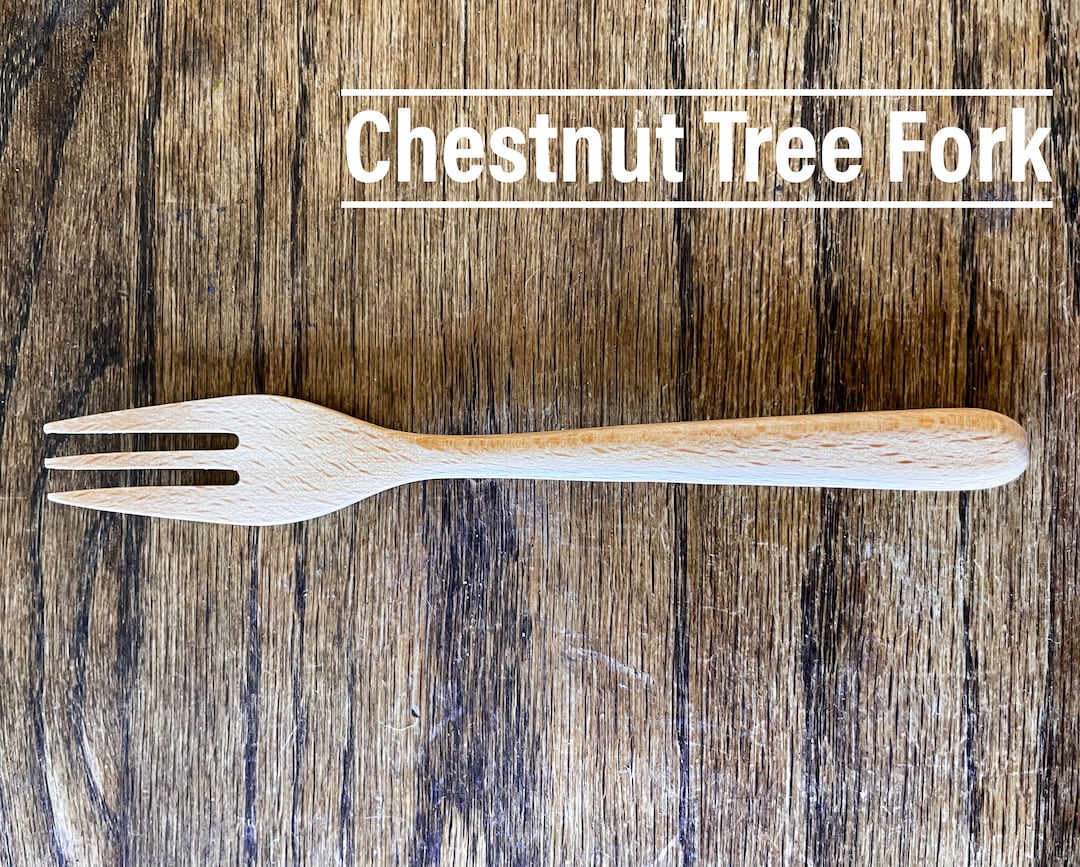 Handcrafted Chestnut Wood Fork – Japanese Style, Arbre by Miki - Etsy