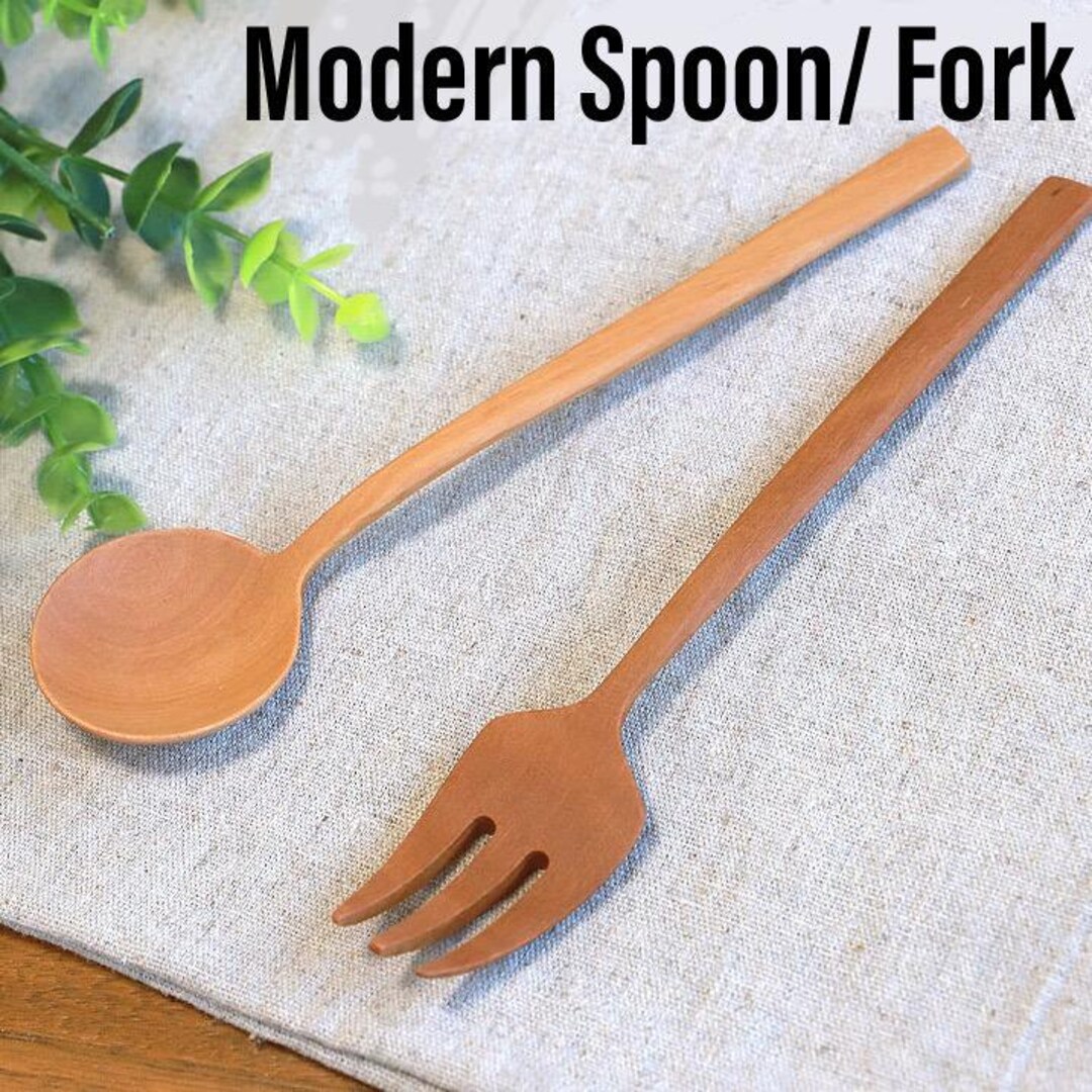 Sawo Modern Spoon - Wooden Spoon - Modern Spoon - Wood Handcrafted - Etsy