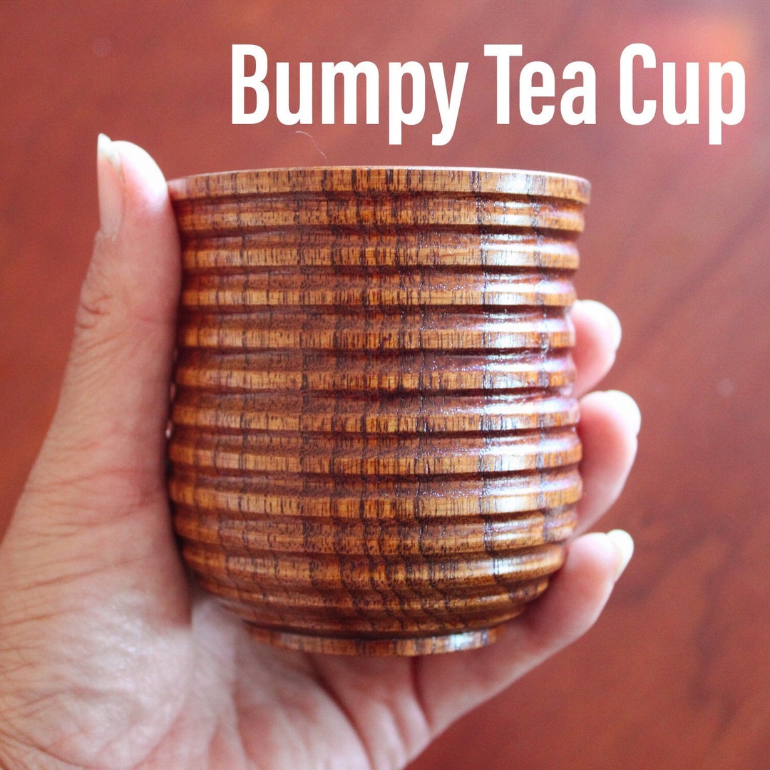 Wooden Bumpy Tea Cup Wood Mug for Warm or Cold Liquids Japanese Whisky ...