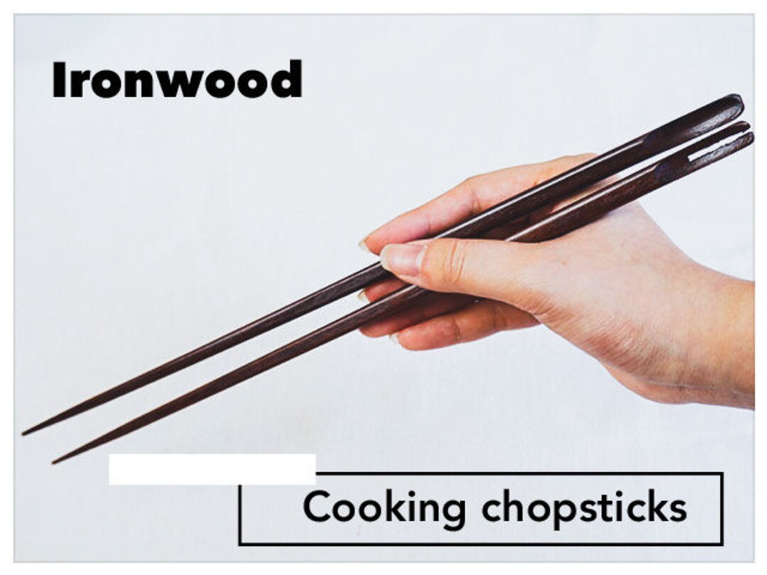 Ironwood Cooking Chopsticks - Japanese Wooden Chopsticks - Wooden Long ...