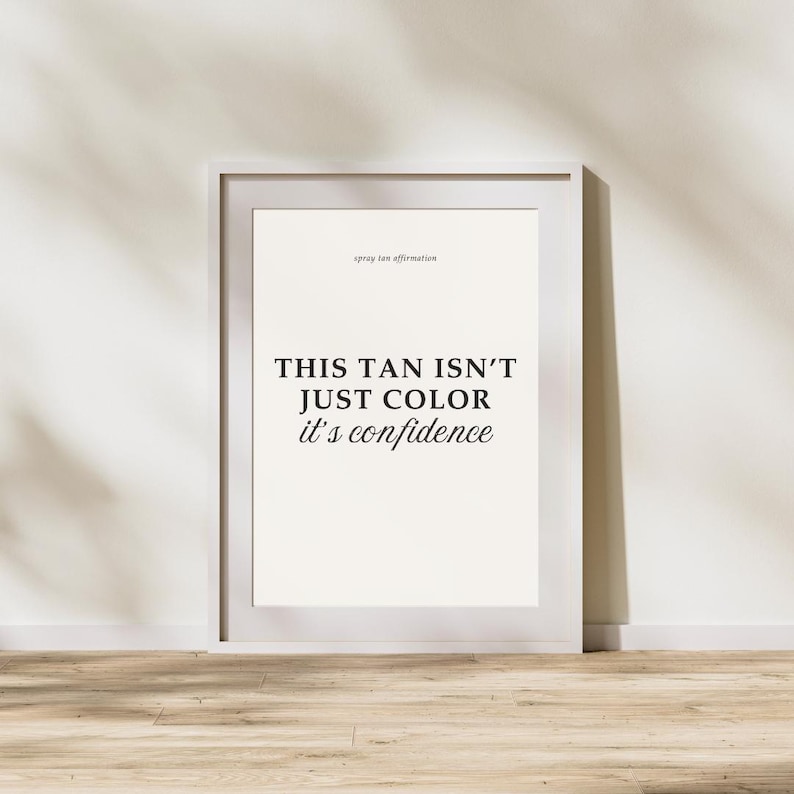 Spray Tan Affirmation Posters: Salon Decor Canva Templates (digital ...