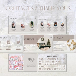 Christmas Presentation Template: Animated White Slide Deck (canva ...