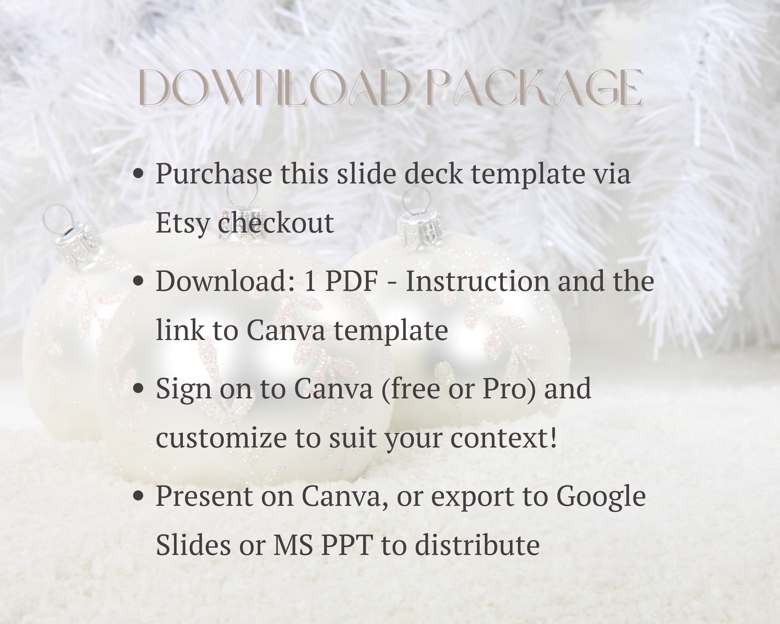 Fully Animated White Slide Deck Presentation Template for Christmas ...