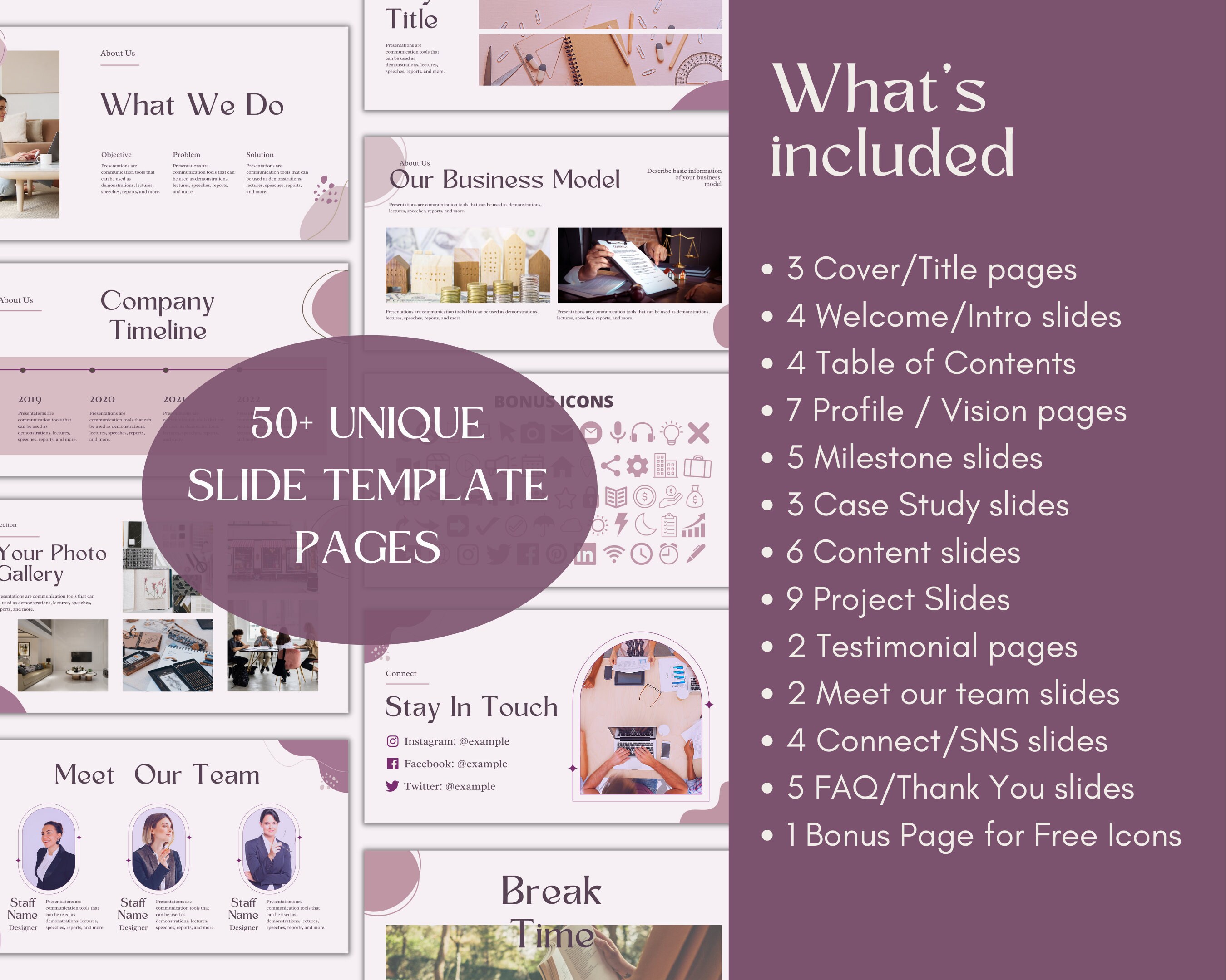 Webinar Slide Deck Canva Template for Marketing Project and E - Etsy