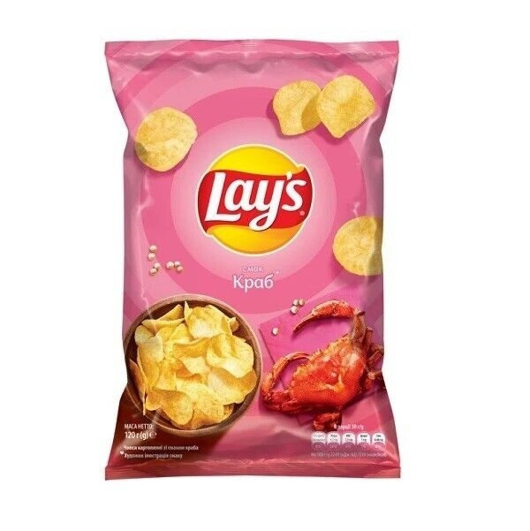 20 Pieces Lay's Potato Chips 120 G With Crab Flavor (3600 G), Made in ...
