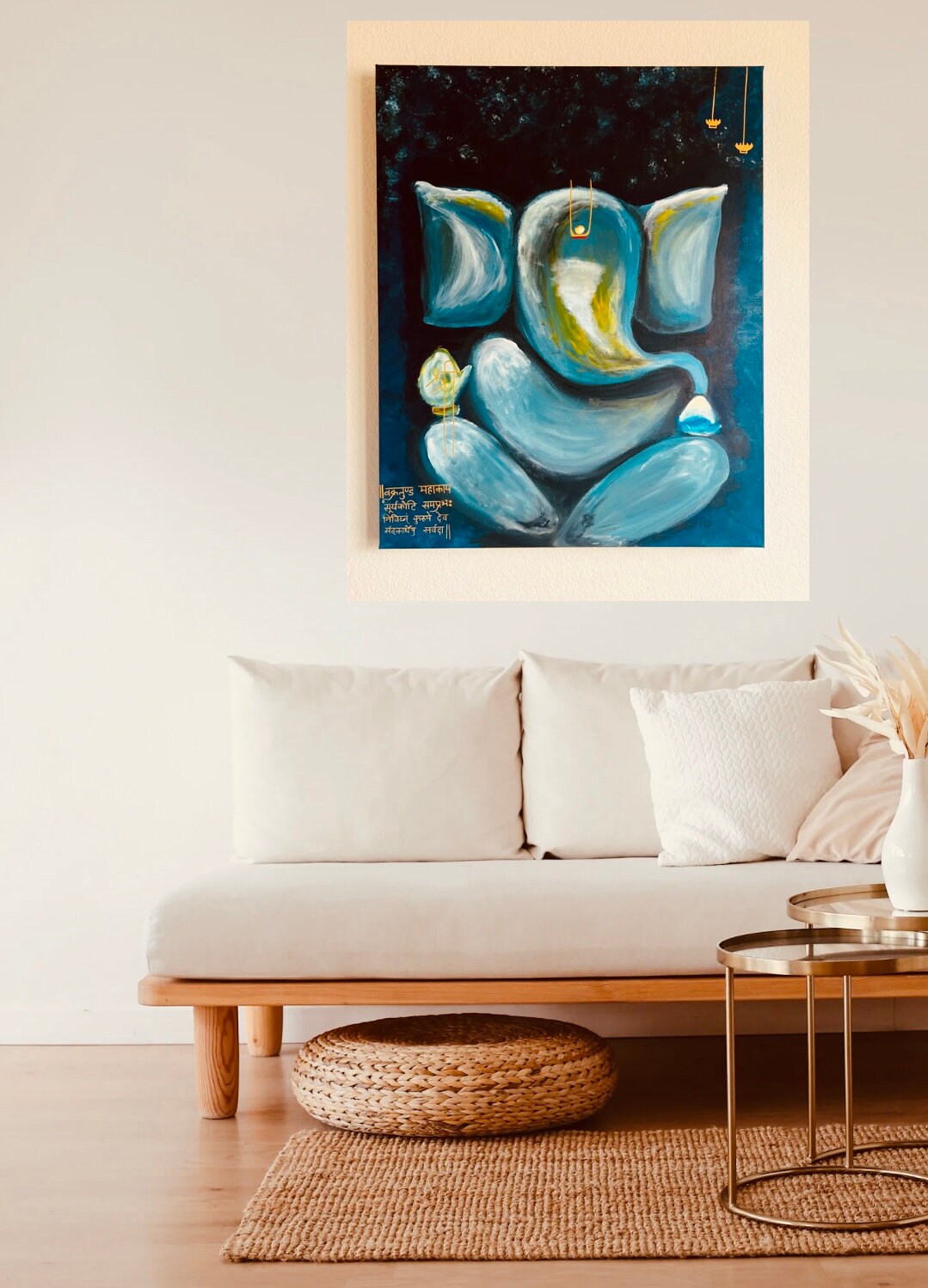 Ganesha Painting Abstract Art - Etsy