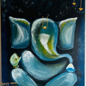 Ganesha Painting Abstract Art - Etsy