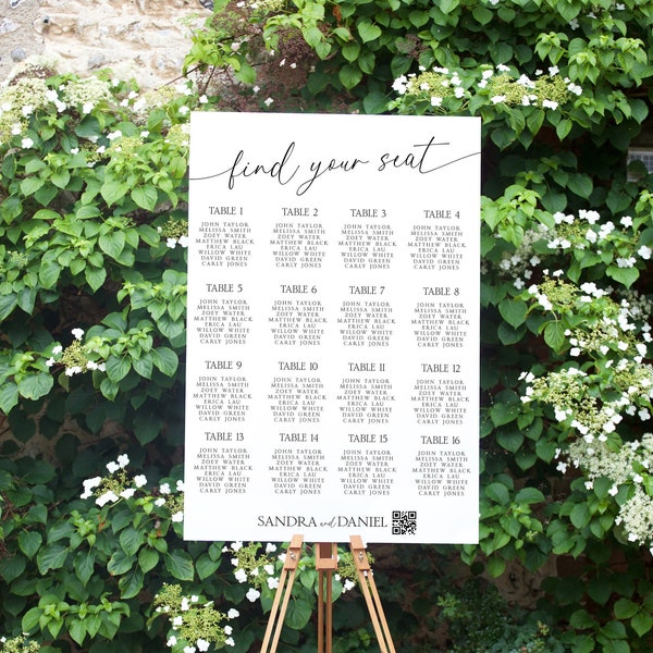 Seating Chart Wedding Qr Code - Etsy