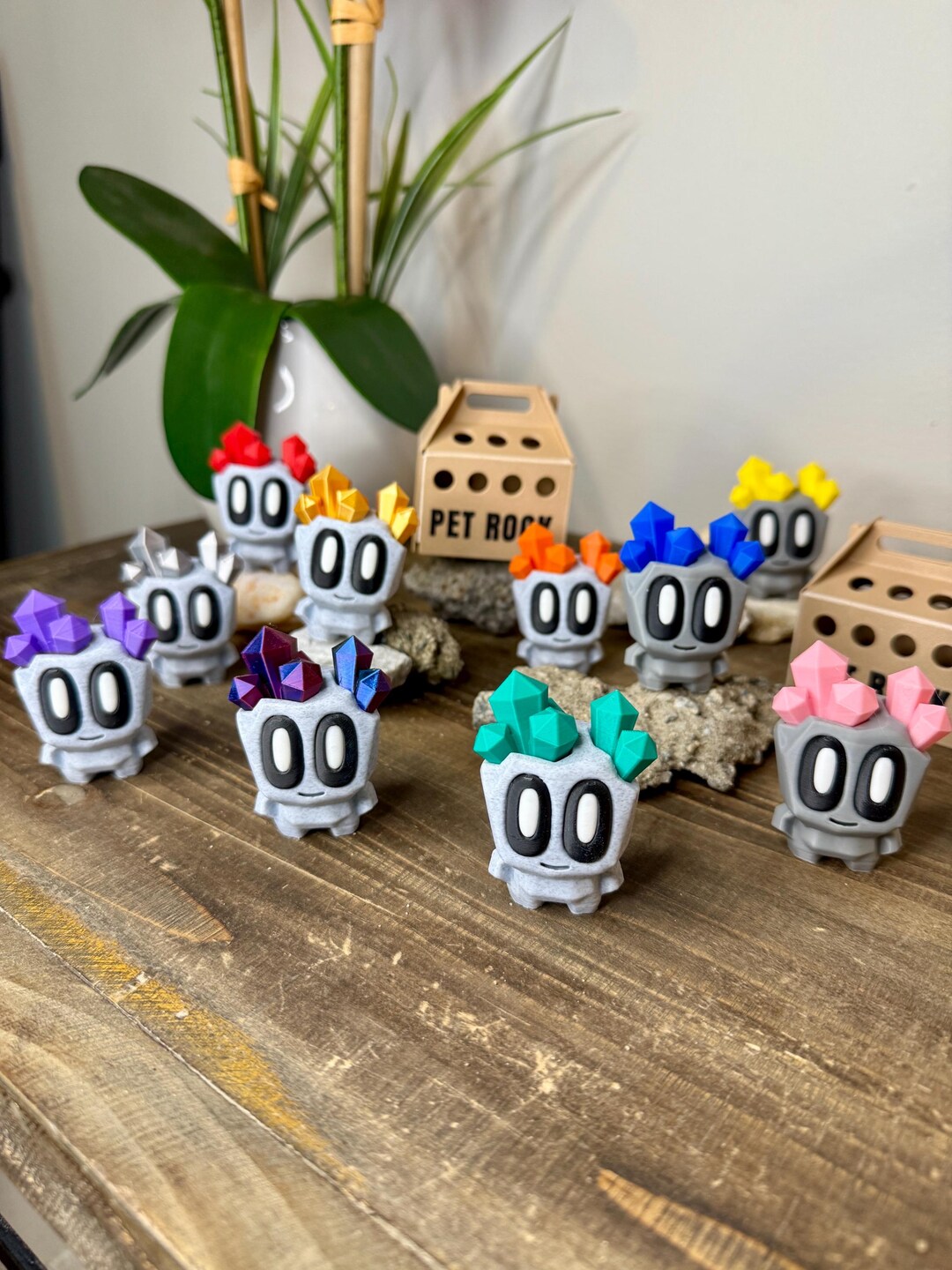 Geode Blob Pet Rock With Funny Little Butt & Durable Folding Box | 3D ...