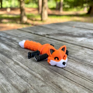 Articulated Orange Fox | 3D Printed Flexi | Fidget Toy | ADHD Toy ...