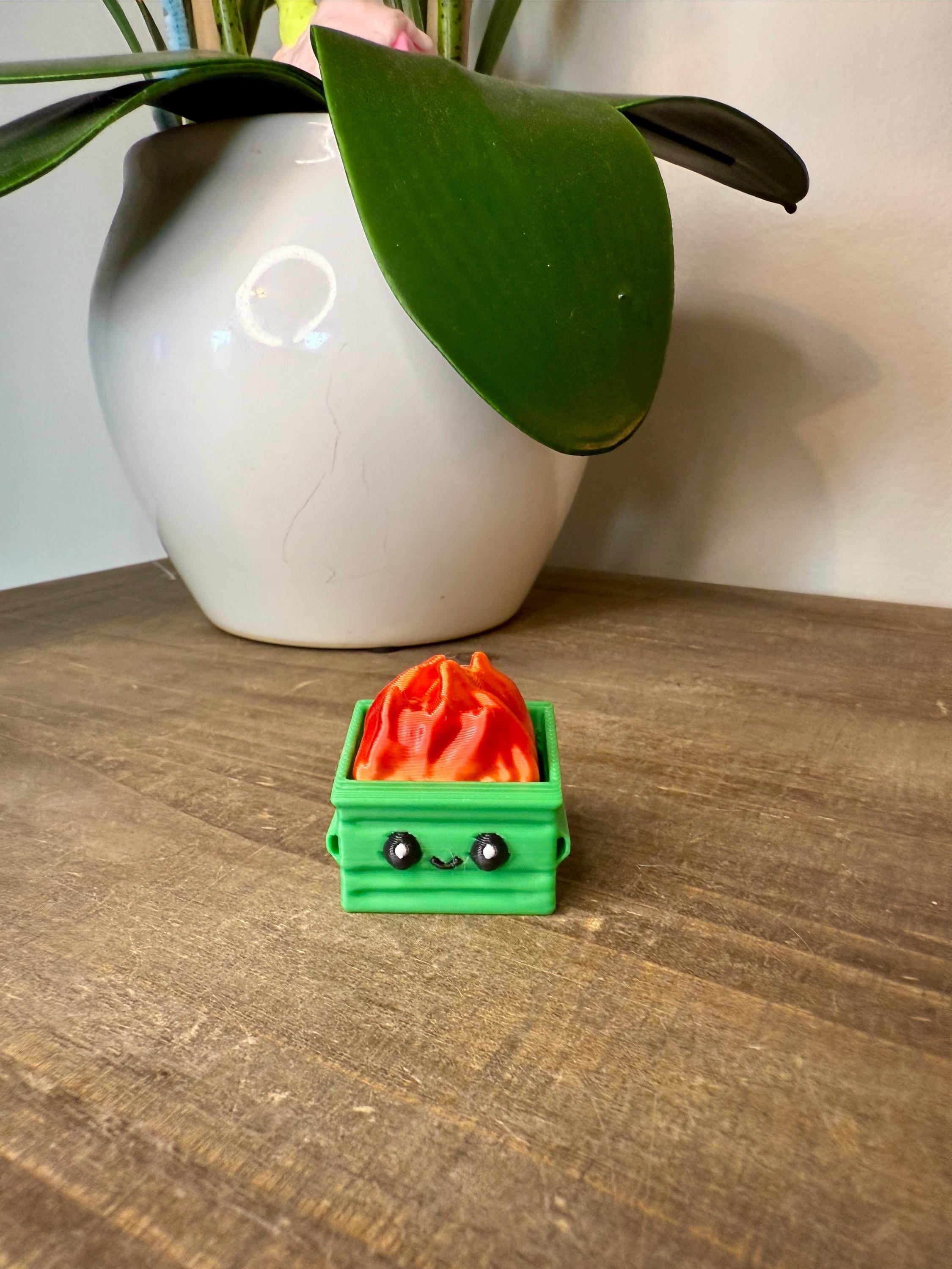 Cute Dumpster Fire Clicker Keychain | Kawaii Fidget Toy | Mechanical ...