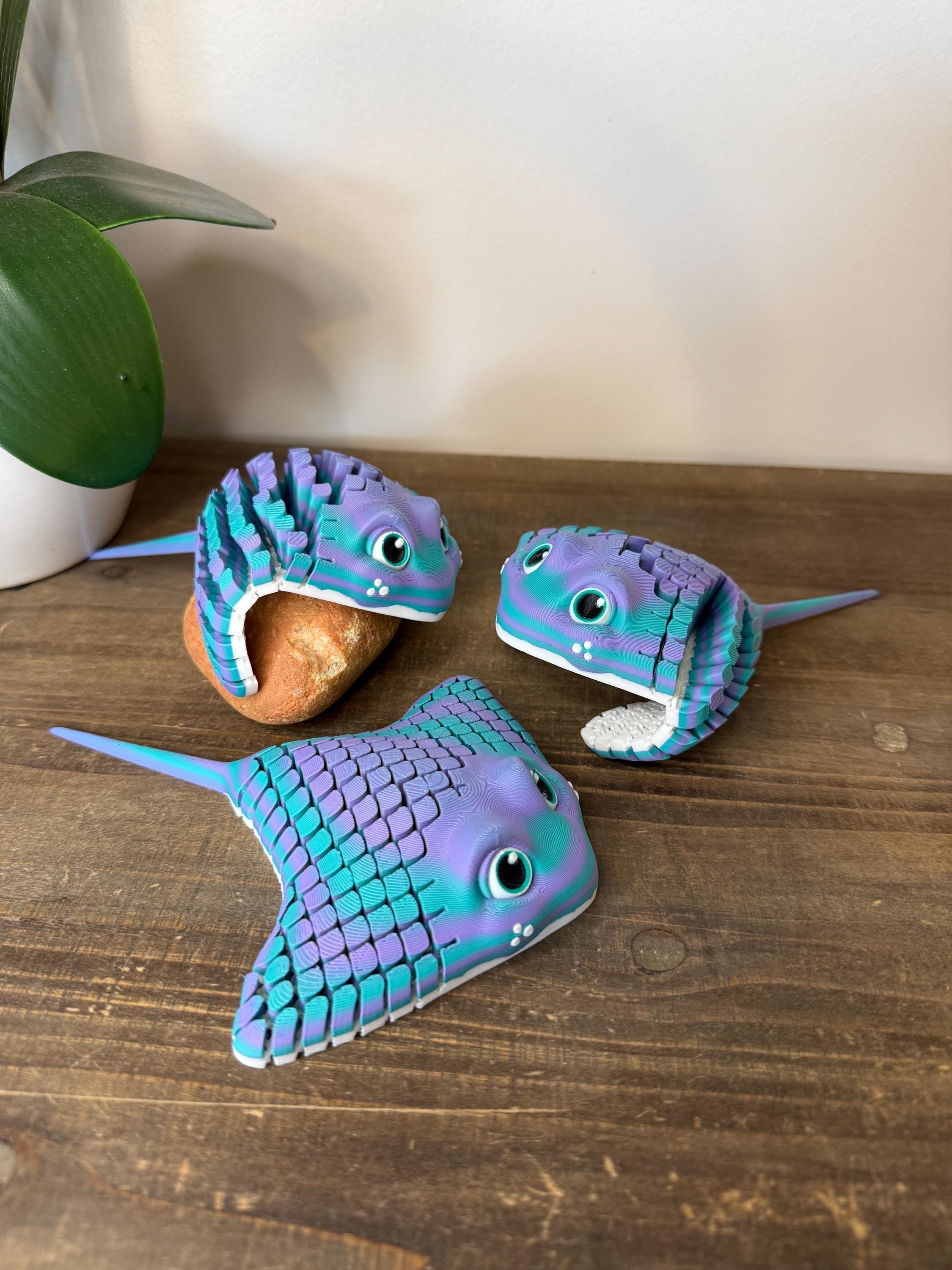 Articulated Stingray Fidget Toy | 3D Printed Flexible Desk Pet ...