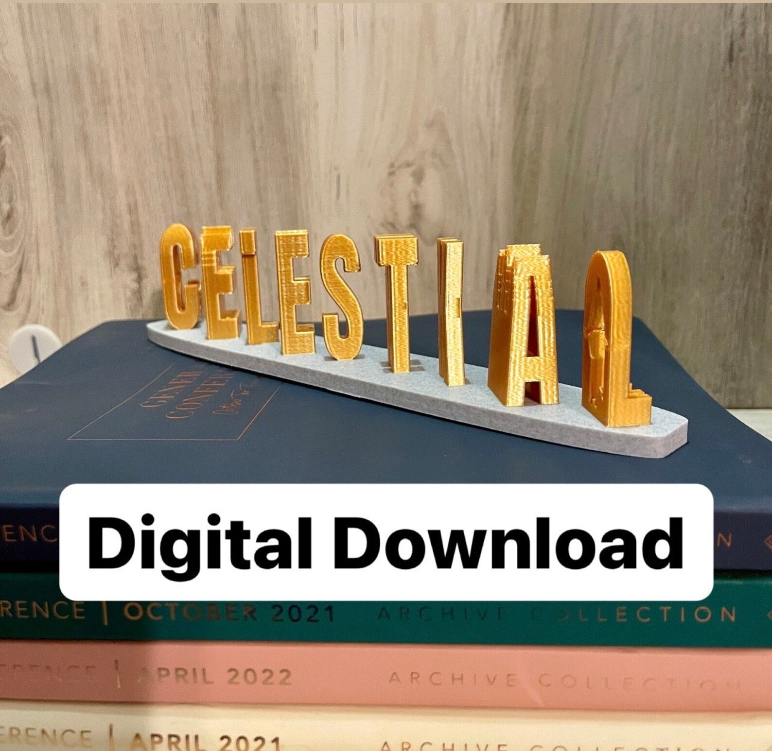 Digital Download: 3D Printable ‘think Celestial’ Dual Letter Illusion ...