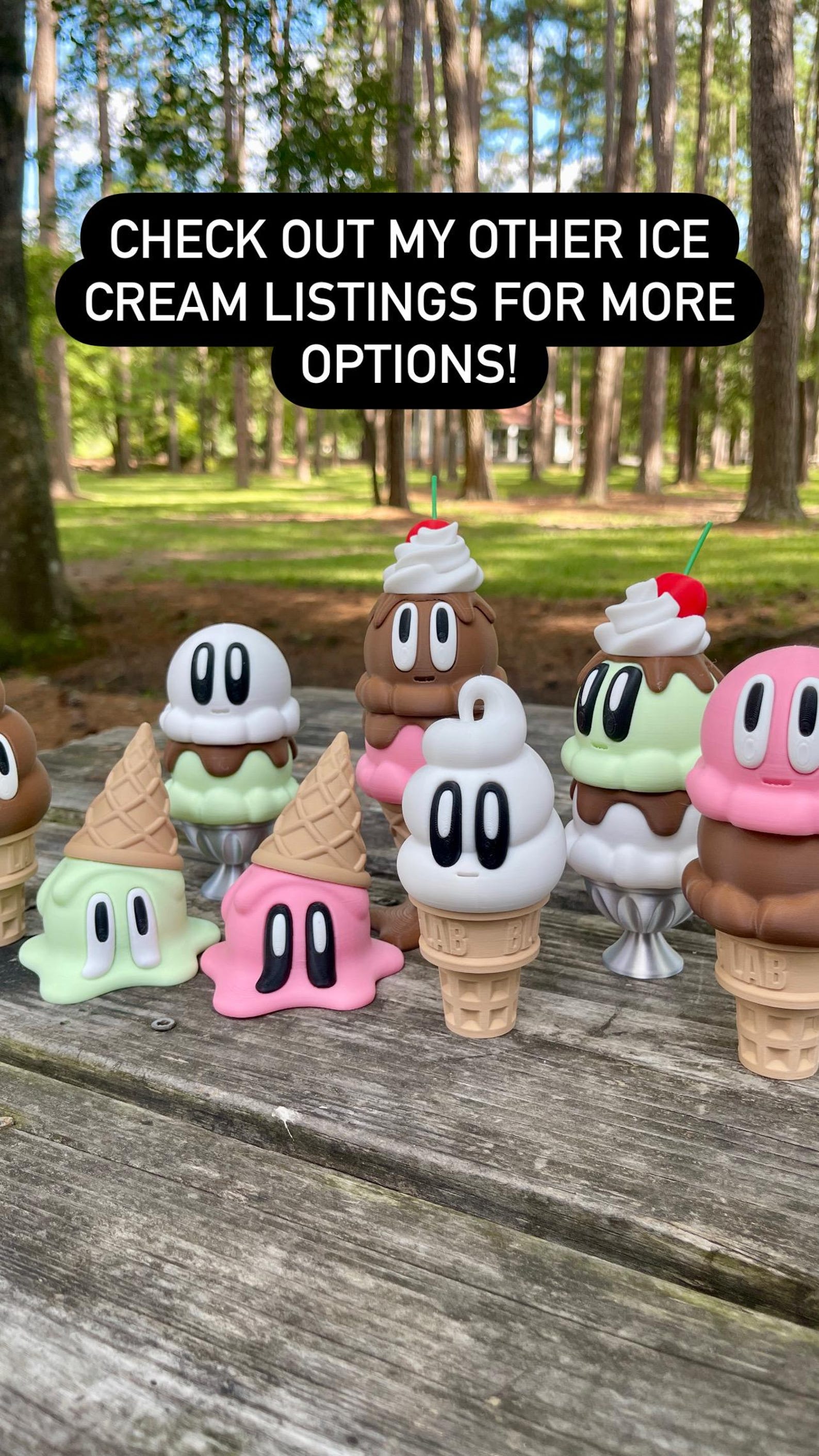 Blob Ice Cream Melted Scoop | Customizable 3D Printed Blob Lab Ice ...