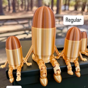 Bullet Buddy – 3D Printed Articulated Bullet Toy | Gun Lover’s Gift ...
