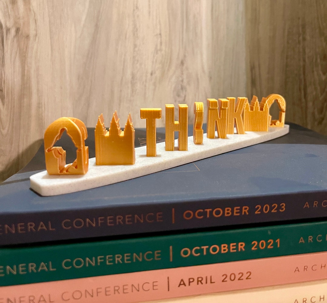 Think Celestial Dual Word Illusion 3D Print Russel M. Nelson Quote LDS ...