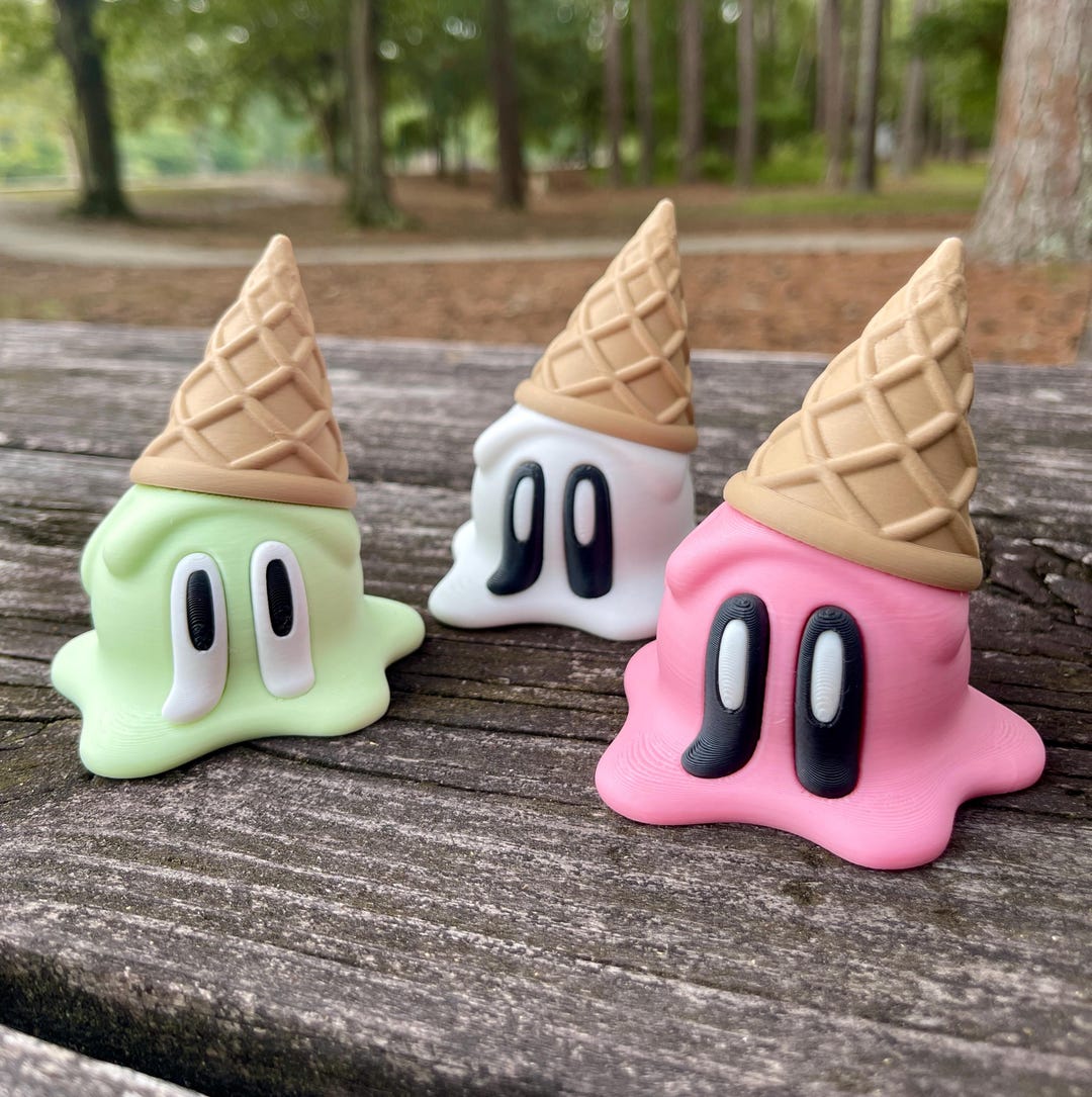 Blob Ice Cream Melted Scoop | Customizable 3D Printed Blob Lab Ice ...