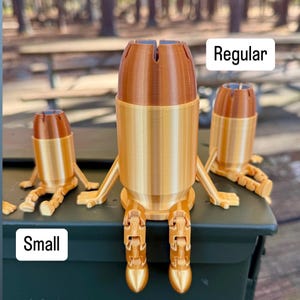 Bullet Buddy – 3D Printed Articulated Bullet Toy | Gun Lover’s Gift ...