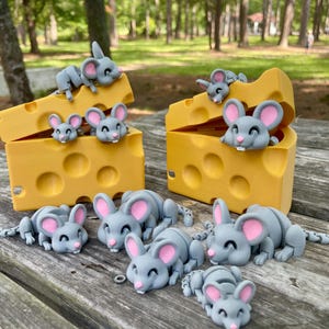 Articulated Mouse With Optional Cheese Box| 3D Printed Flexi | Fidget ...