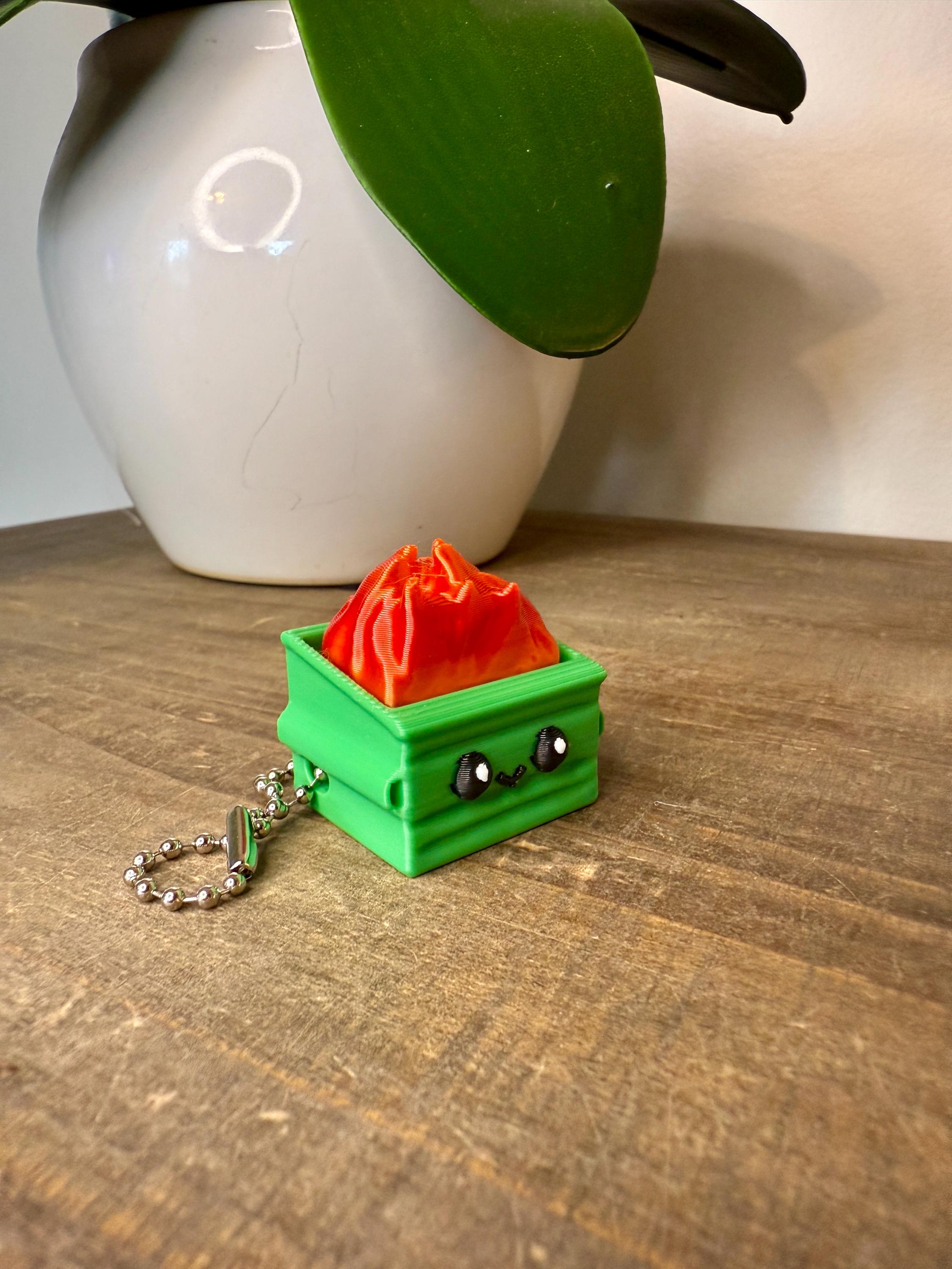 Cute Dumpster Fire Clicker Keychain | Kawaii Fidget Toy | Mechanical ...