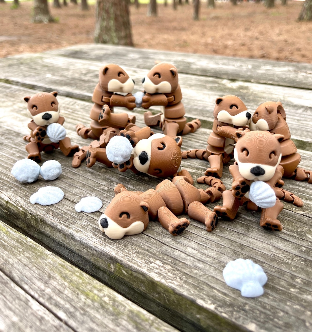 Articulated Otter With Magnetic Paws | 3D Printed Cute Otter Toy ...