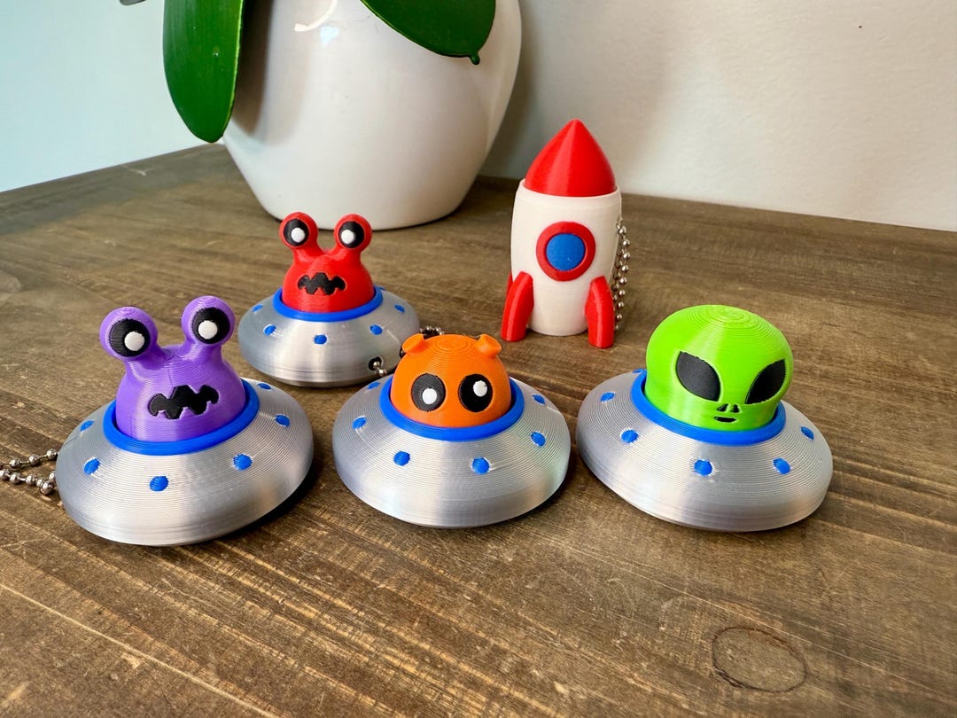 UFO Clicker Fidget Toy – Alien Head Spinner | Spaceship Clicker With ...