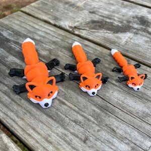 Articulated Orange Fox | 3D Printed Flexi | Fidget Toy | ADHD Toy ...