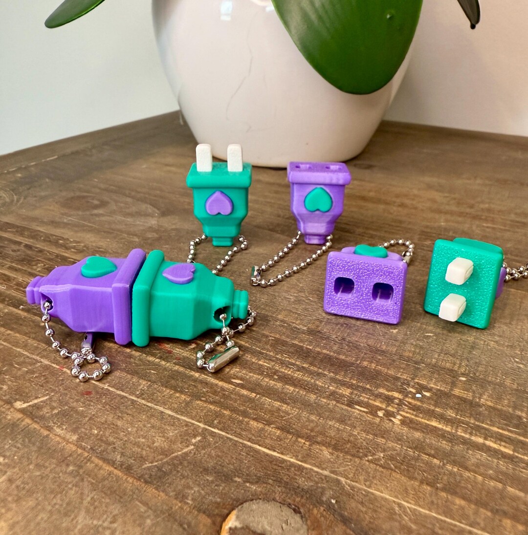 Funny Plug and Socket Keychain Set – 3D Printed Best Friend or Couples ...