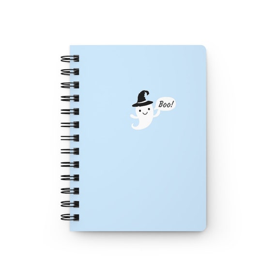 Blue Boo Ghost Laminated Notebook - Etsy
