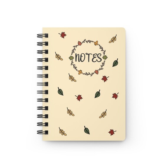 Falling Leaves Laminated Notebook - Etsy