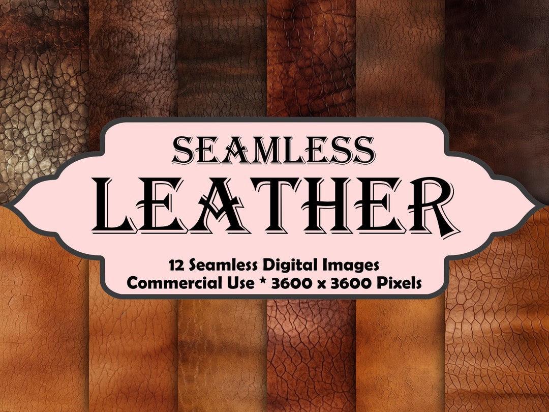 Seamless Leather Texture Digital Paper Seamless Pattern Pack - Etsy