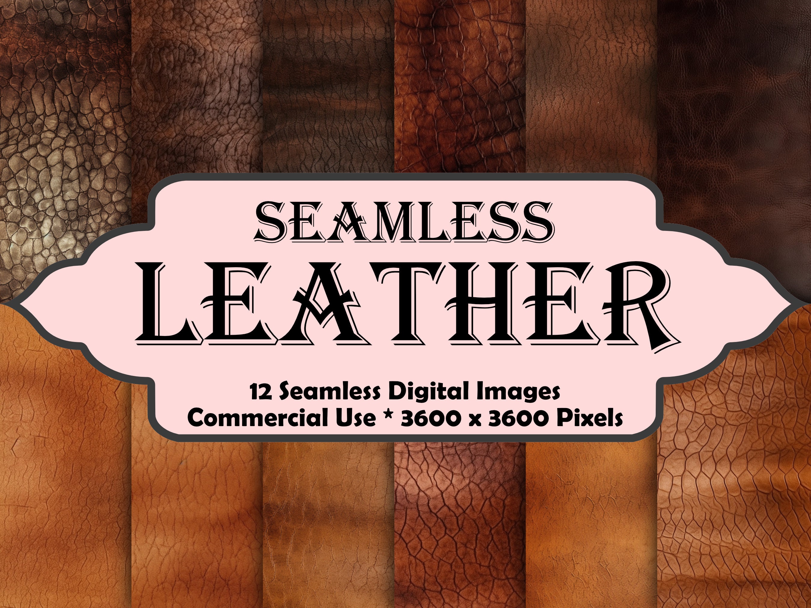 Seamless Leather Texture Digital Paper Seamless Pattern Pack - Etsy