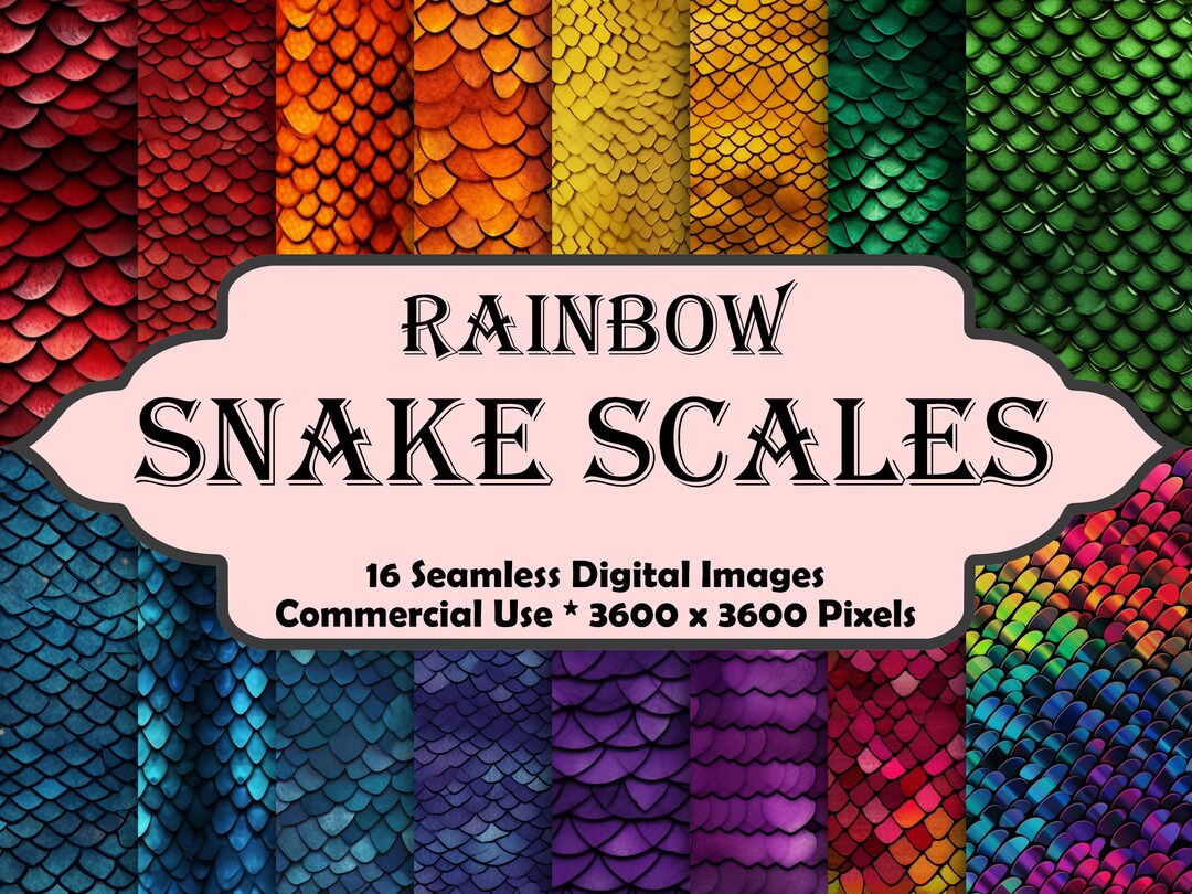 Rainbow Snake Scales Pattern Digital Paper Seamless Pattern - Etsy