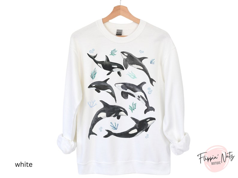 Killer Whale Sweater Orca Trendy Ocean Crewneck Aesthetic - Etsy