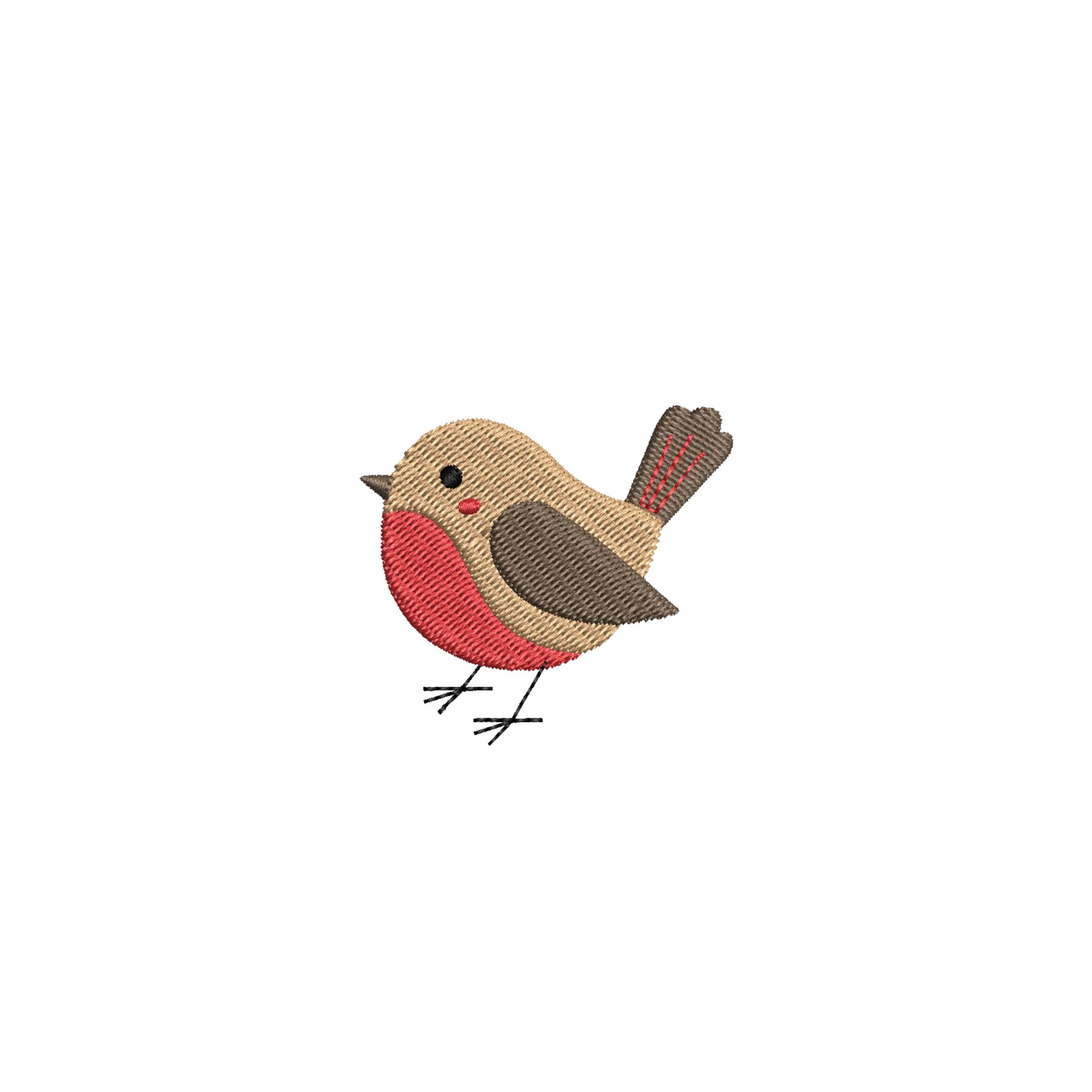Mini Robin Digital Embroidery Machine Files (6 Sizes) - Etsy