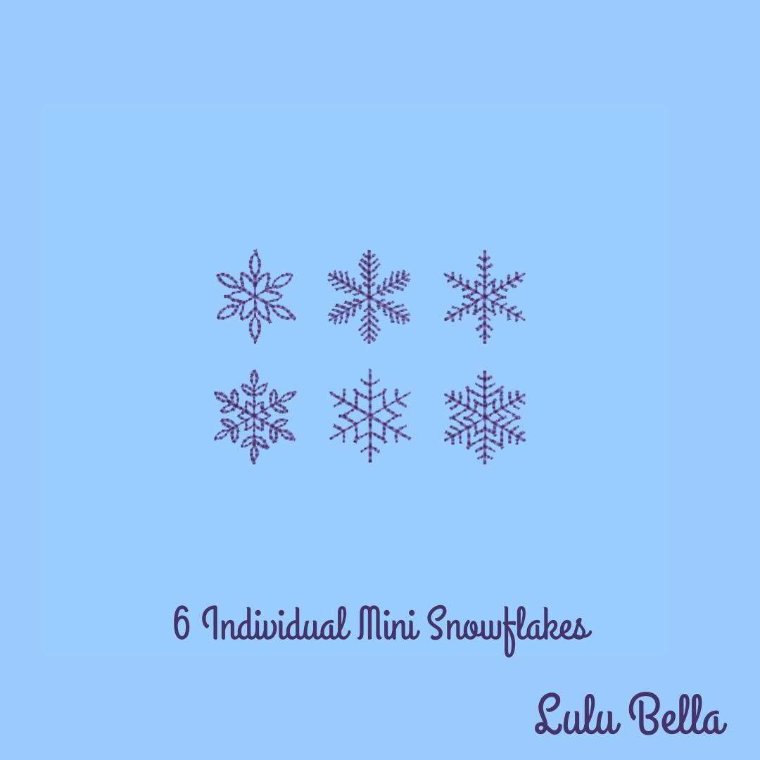 Mini Snowflakes Machine Embroidery Christmas - Single Run Stitch ...