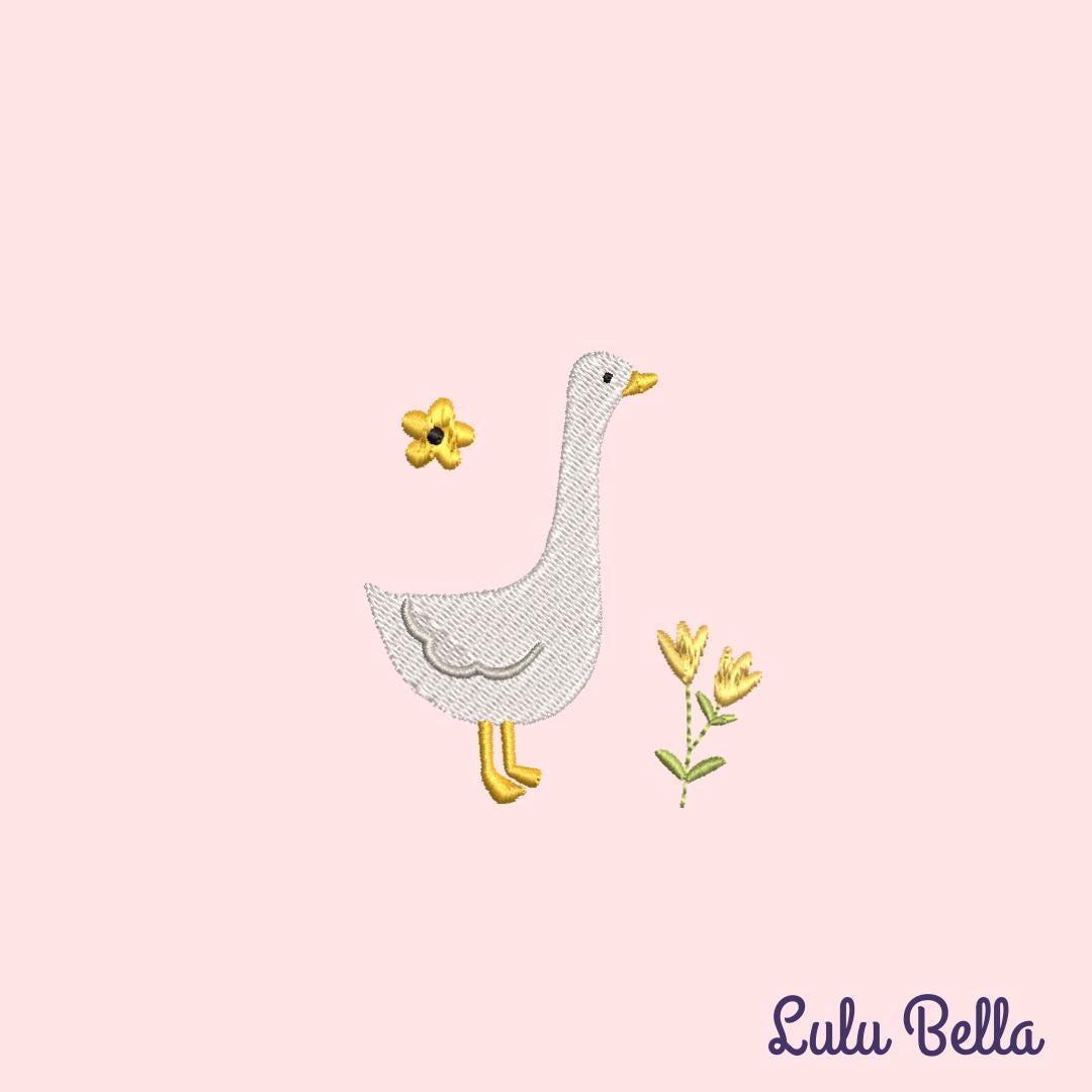 Goose Machine Embroidery Digital File - Duck Farmyard Design - Instant ...