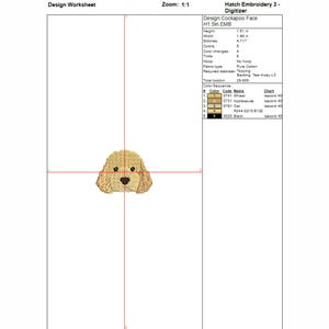 Cockapoo Mini Face Machine Embroidery Digital Files - Etsy