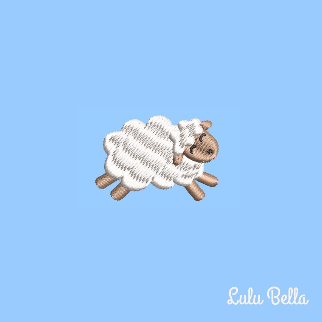Sheep Embroidery Design – Cute Farm Animal Satin Stitch (digital ...
