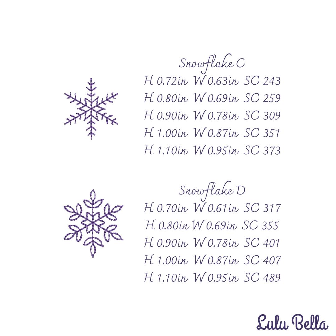 Mini Snowflakes Machine Embroidery Christmas - Single Run Stitch ...