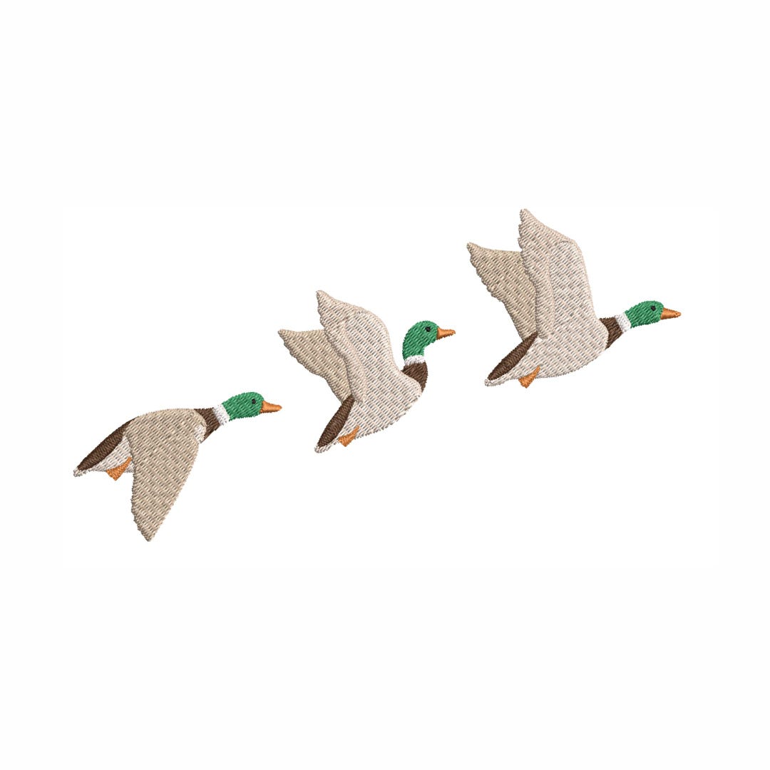 Mallard Duck Trio Embroidery Design: Flying Scene (digital File ZIP) - Etsy