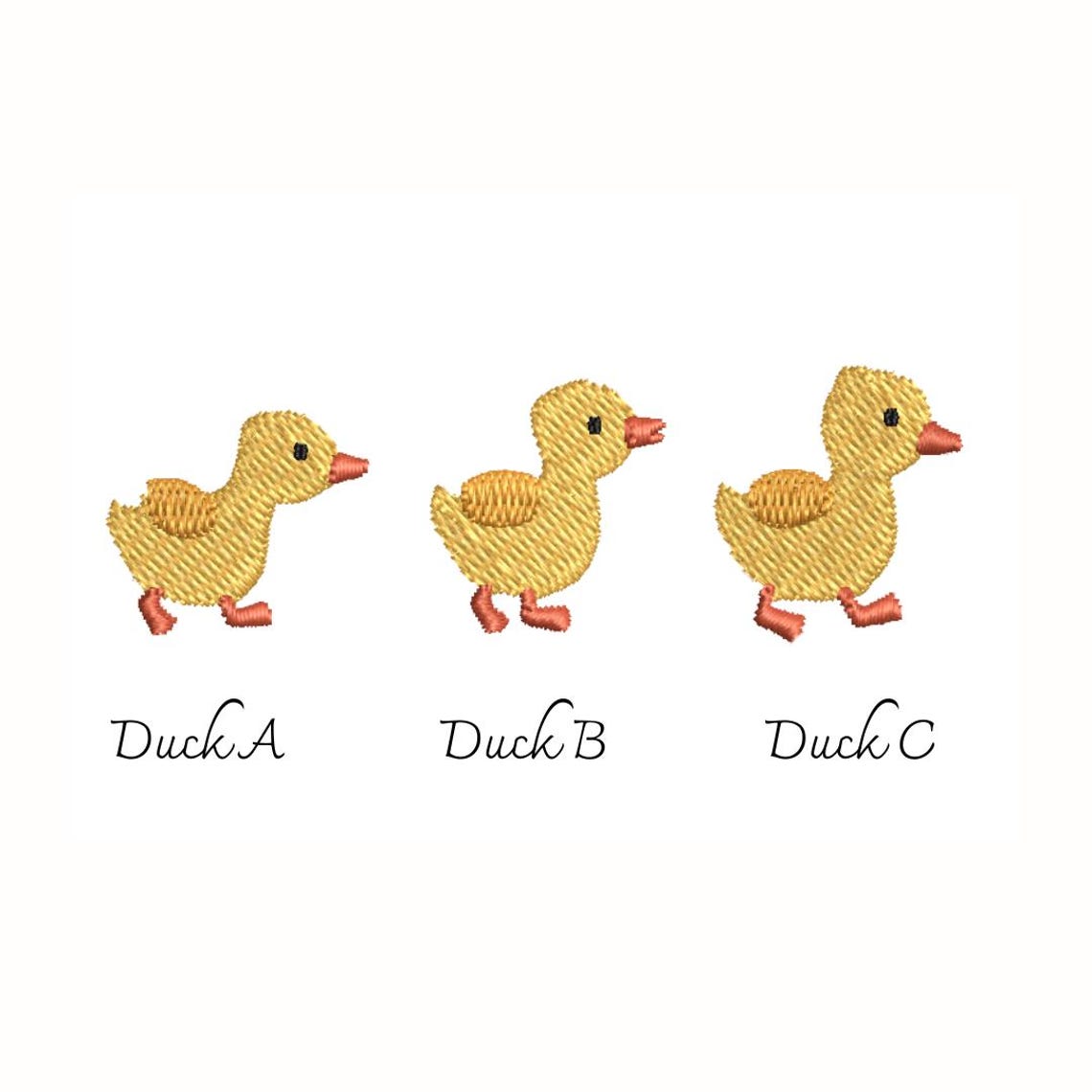 3 Individual Baby Duck Pack - Machine Embroidery - 3 Designs - 4 Sizes ...