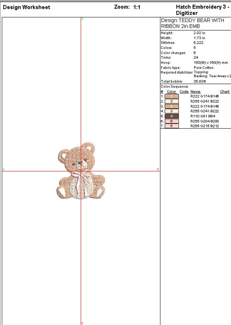 Mini Teddy Bear Machine Embroidery Files 5 Sizes Digital File ZIP - Etsy